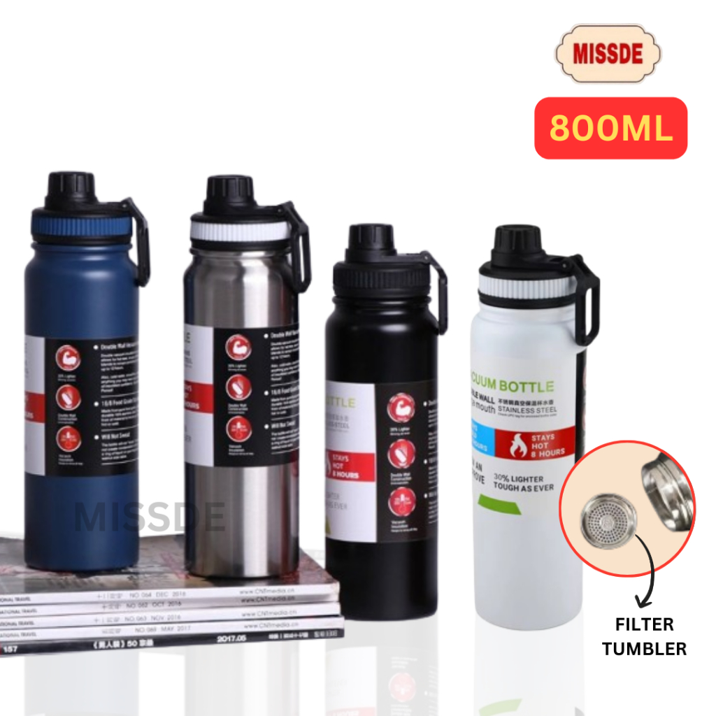 Jual TUMBLER SPORT 800ML / TUMBLER STAINLESS STEEL TAHAN PANAS DINGIN ...