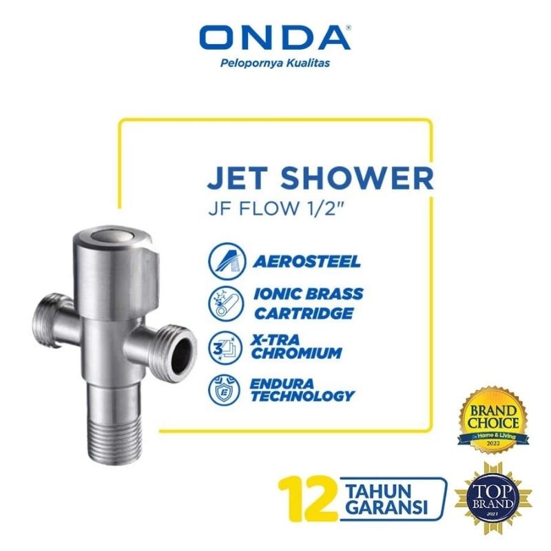 Jual STOP KRAN TOILET ONDA JET SHOWER ONDA JF FLOW 1/2 INCI | Shopee ...