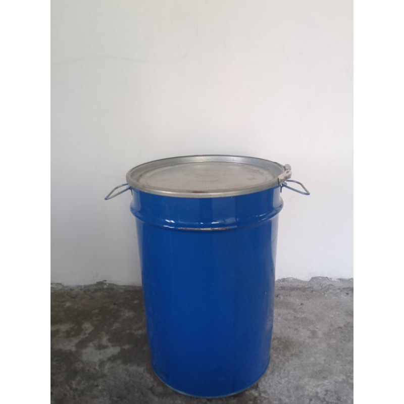 Jual drum 50liter bahan besi tebal tutup lebar lengkap klem besi ...