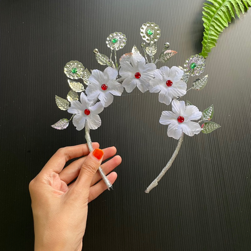 Jual MAHKOTA BANDO BUNGA HANA SAKURA SILVER TRADISIONAL ADAT TARI ...