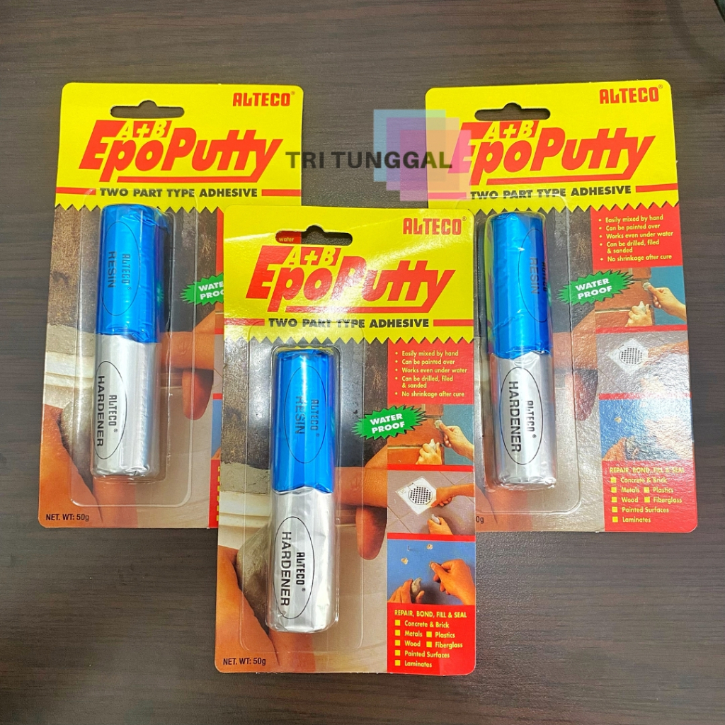 Jual EPO PUTTY Lem Alteco Kemasan 50 gram Lem Resin Epoxy Serbaguna ...