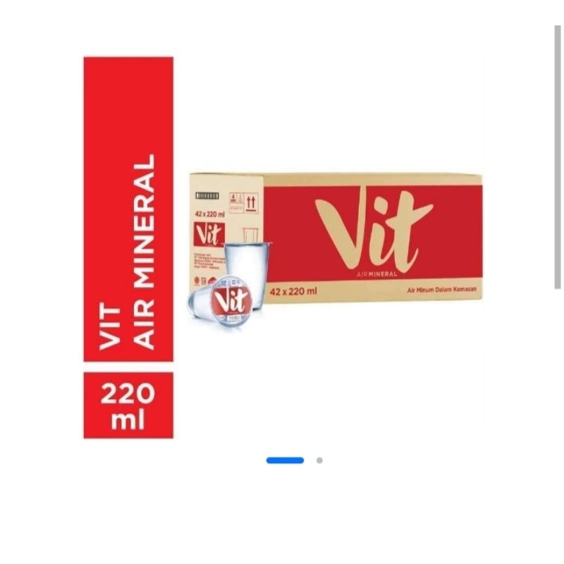 Jual Air Mineral VIT GELAS - CUPS [ Ukuran 220 ml / 48 Pcs ...