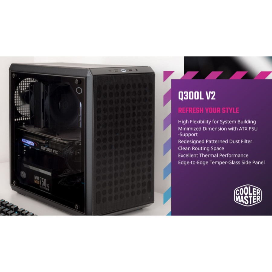 Jual Casing Cooler Master - MasterBox Q300L V2 - microATX Case | Shopee Indonesia