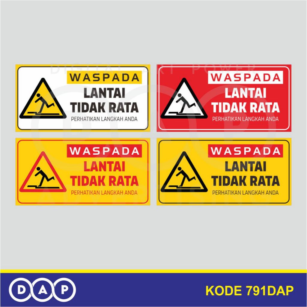 Jual 791 - STIKER LANTAI TIDAK RATA - 30 X 15 CM - VYNIL - TERBAIK ...