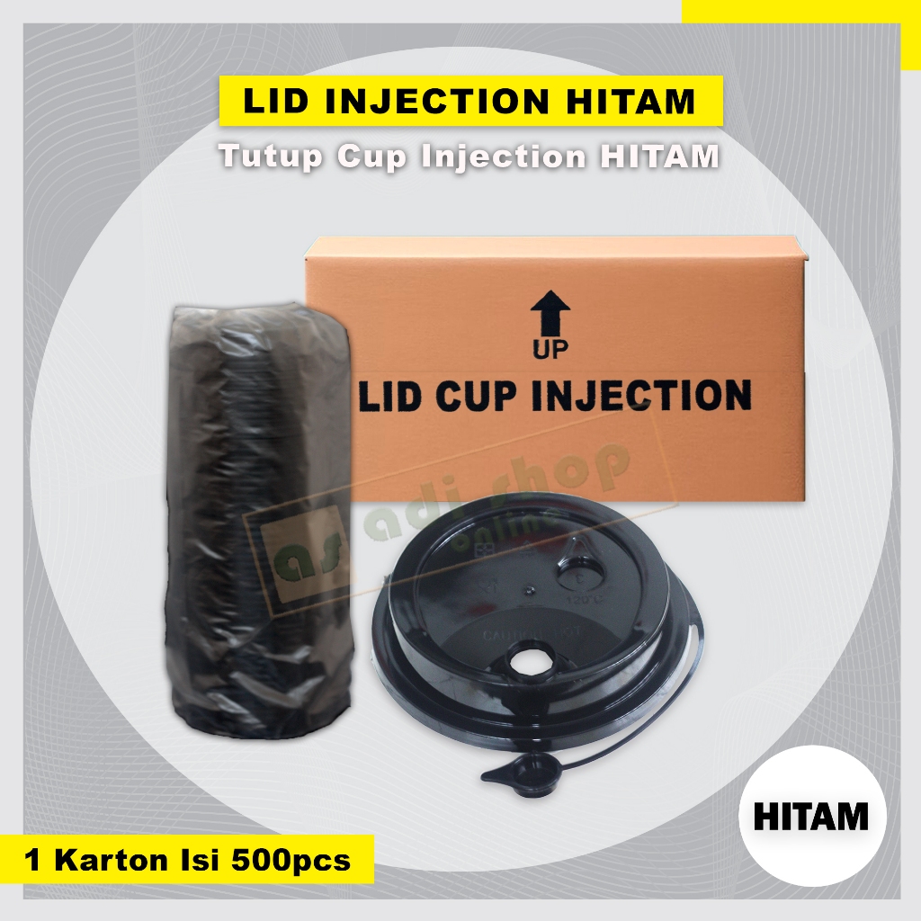 Jual Lid Cup Injection Hitam / Tutup Cup Injection Model Sambung isi ...