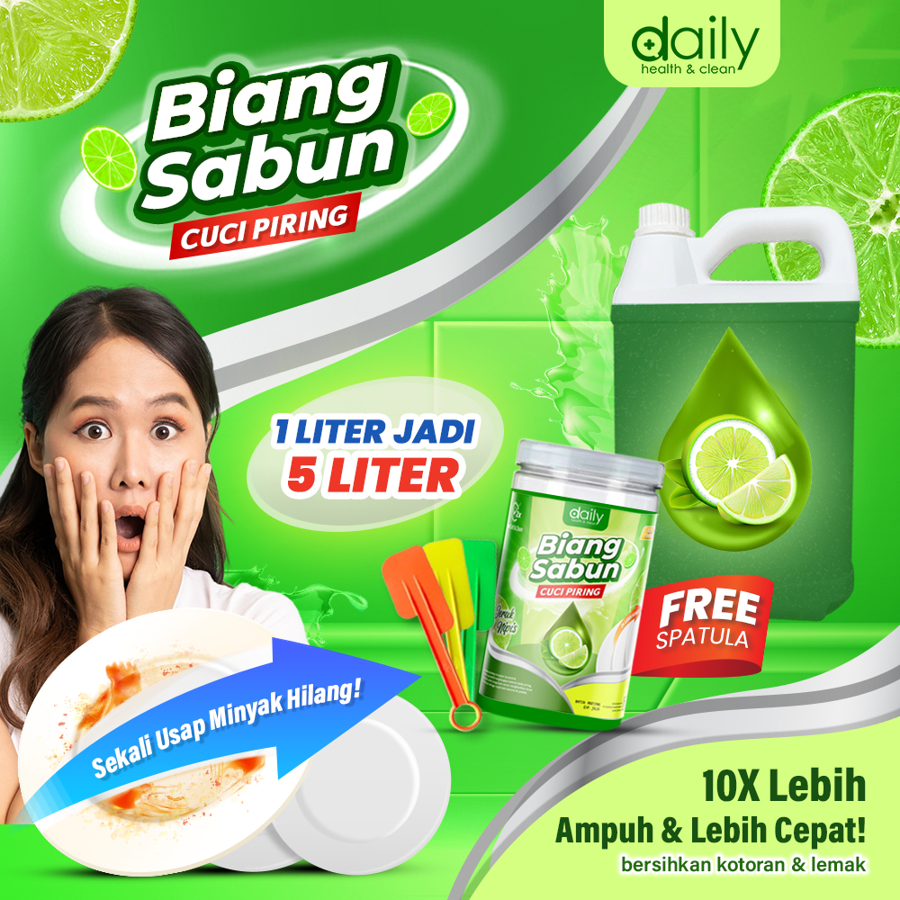 Jual Biang Sabun Cuci Piring Hasil Jadi 5 Liter Merk Daily | Shopee ...