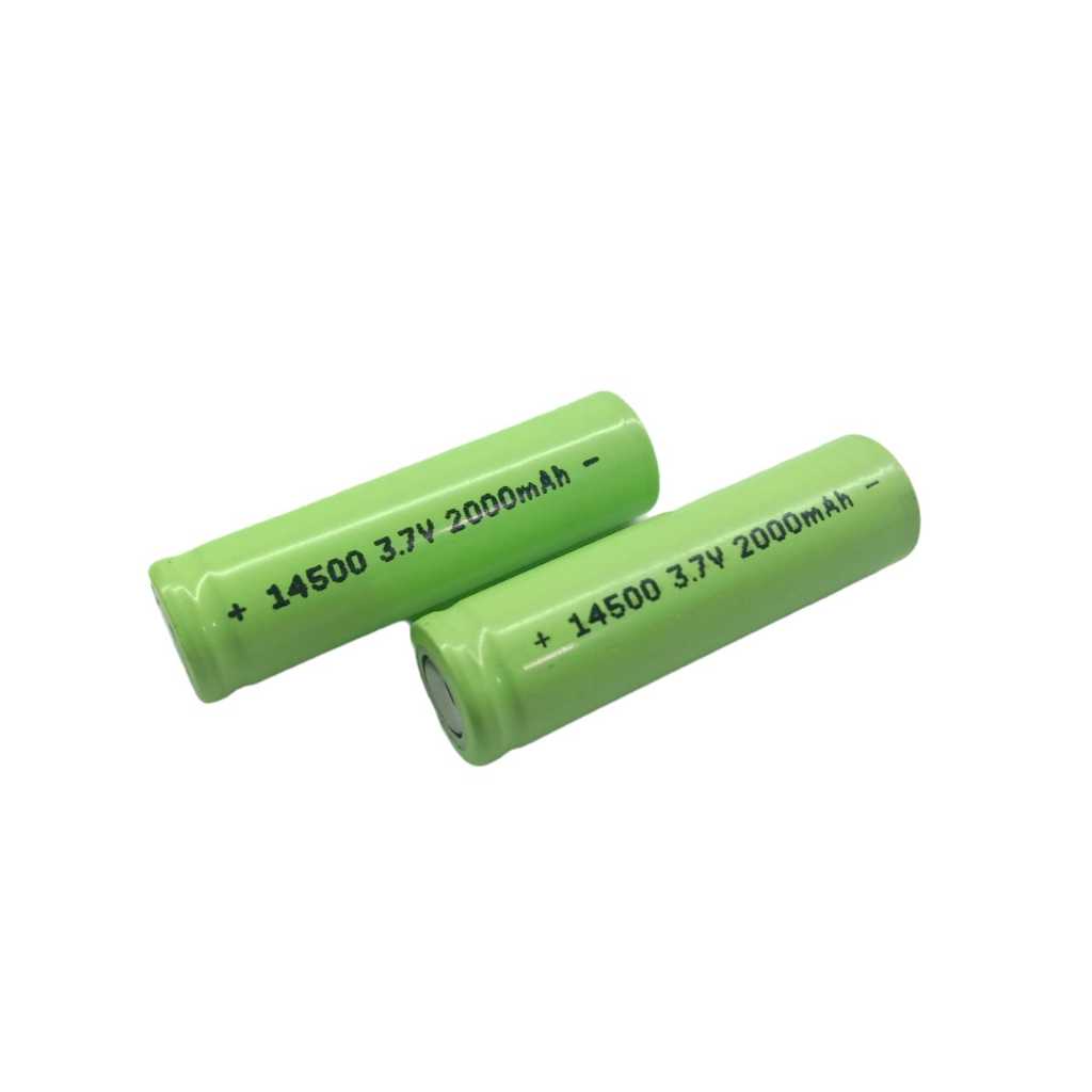 Jual Baterai 14500 Li-ION 3.7V - 2000mAh 2Pcs Flat | Shopee Indonesia
