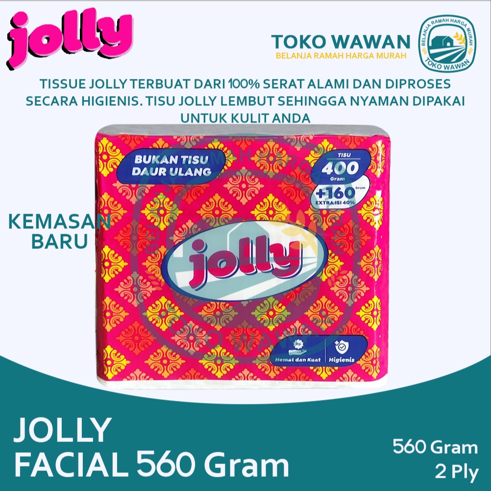 Jual Tissue Jolly Facial 560 Gram Tisu Wajah Tissu Besar Halus Kiloan ...
