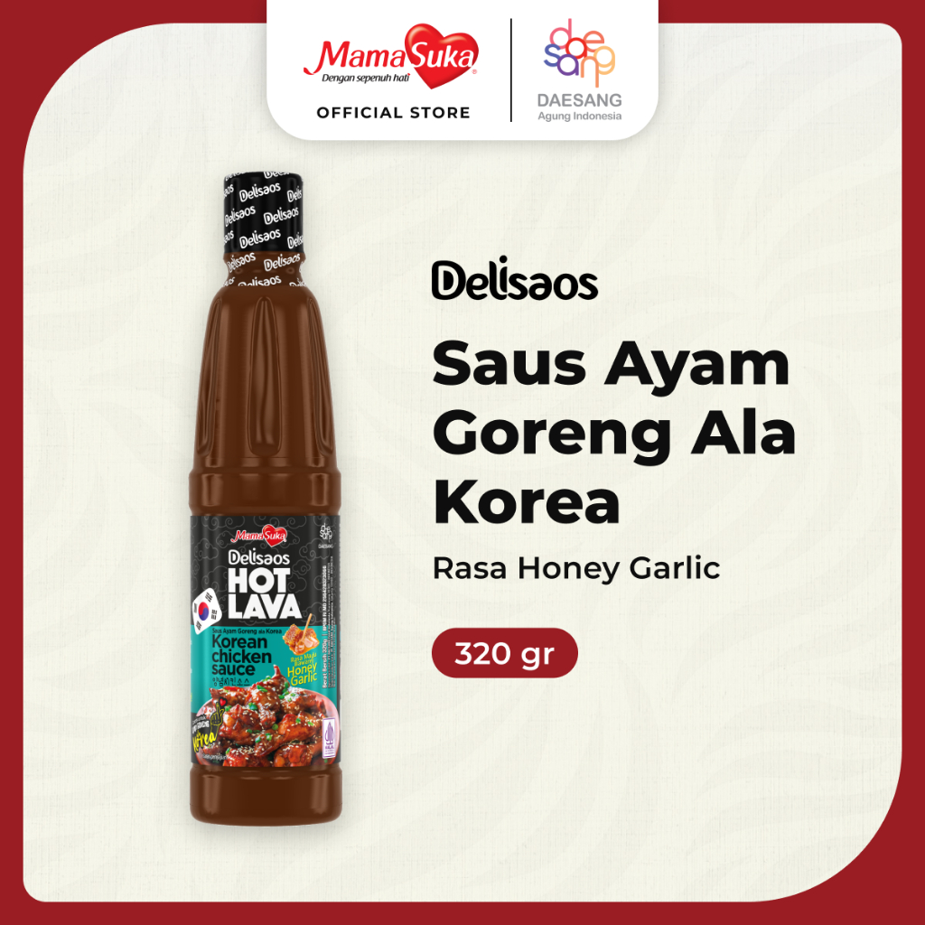 Jual Delisaos Hot Lava Saus Ayam Goreng Ala Korea Honey Garlic 320 Gr ...