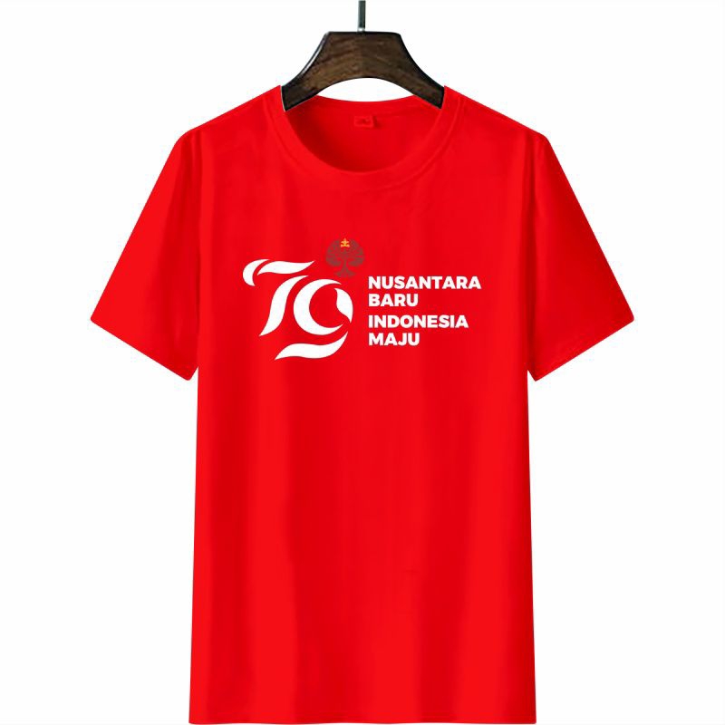Jual KAOS MERAH PUTIH HUT RI 79//KAOS AGUSTUSAN 79 | Shopee Indonesia