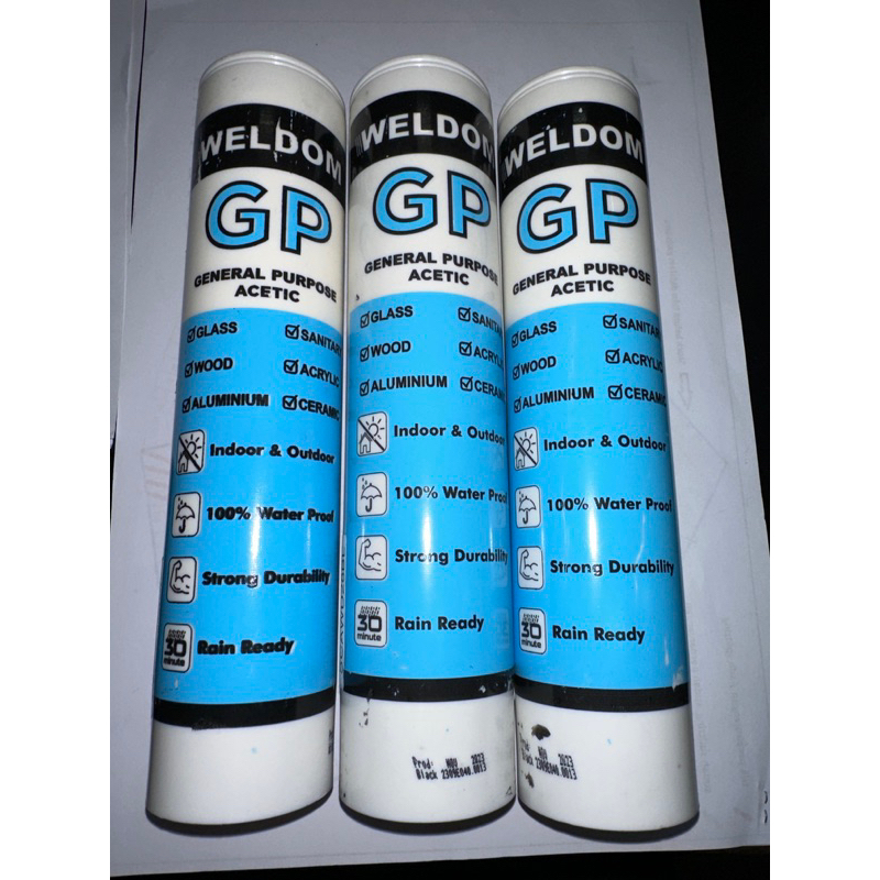 Jual Lem Sealent Silen Kaca Kayu Alumunium Keramik Merek Weldom Acetic ...
