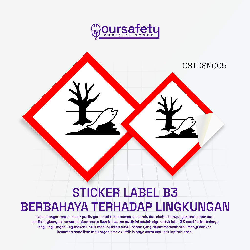 Jual Stiker B3 - Berbahaya Terhadap Lingkungan - Label Keamanan Bahan ...