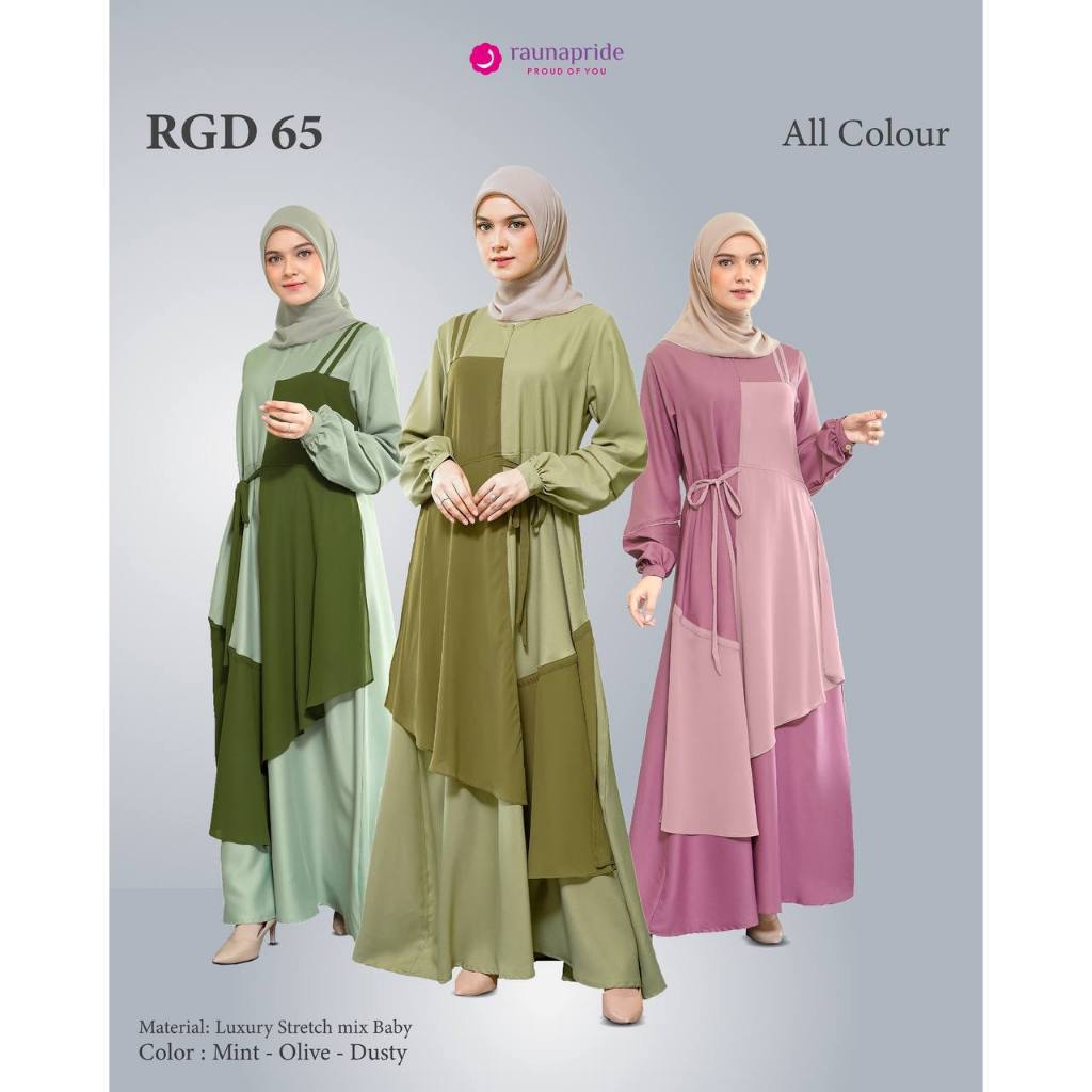 Jual SALE Gamis RAUNA Muslim Wanita / RGD-65 / Fashion Muslim | Shopee ...