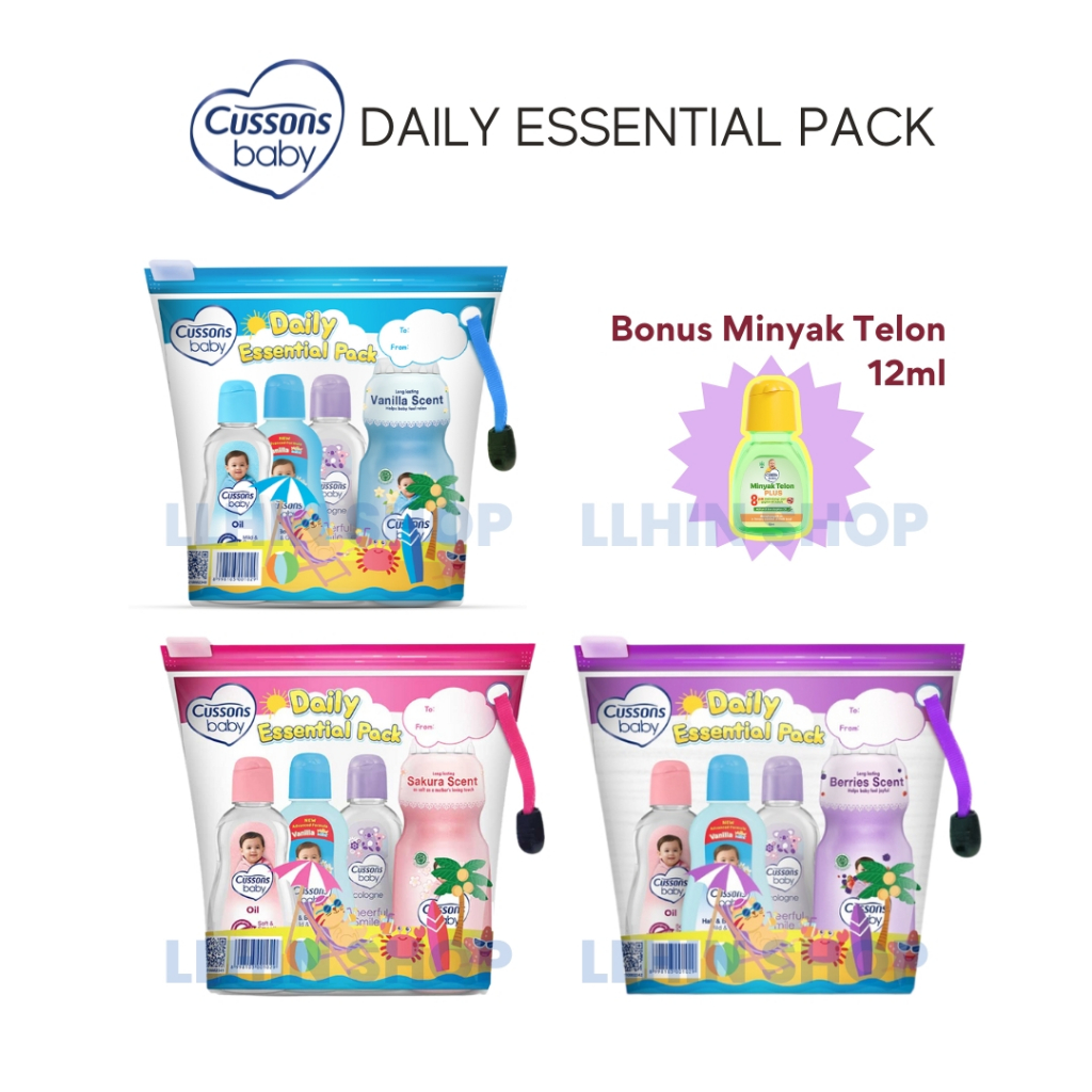 Jual CUSSONS Baby Daily Essential Pack (4 items) Extra Telon 12ml ...