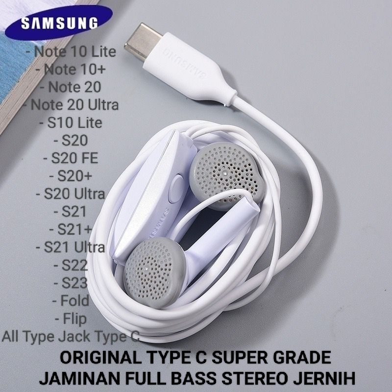 Jual Headset Earphone Samsung Type C Original Handsfree Tipe C Bass ...