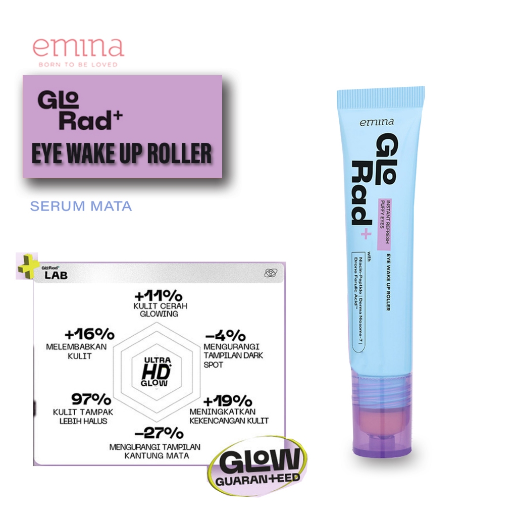 Jual Emina Glo Rad Eye Wake Up Roller - Serum Anti Mata Panda Glorad ...