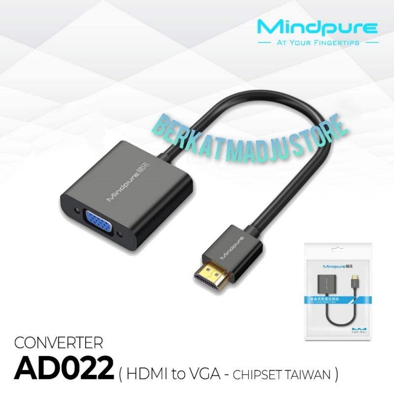 Jual Converter Hdmi to Vga Mindpure AD022 - HDMI2VGA Mind Pure ...