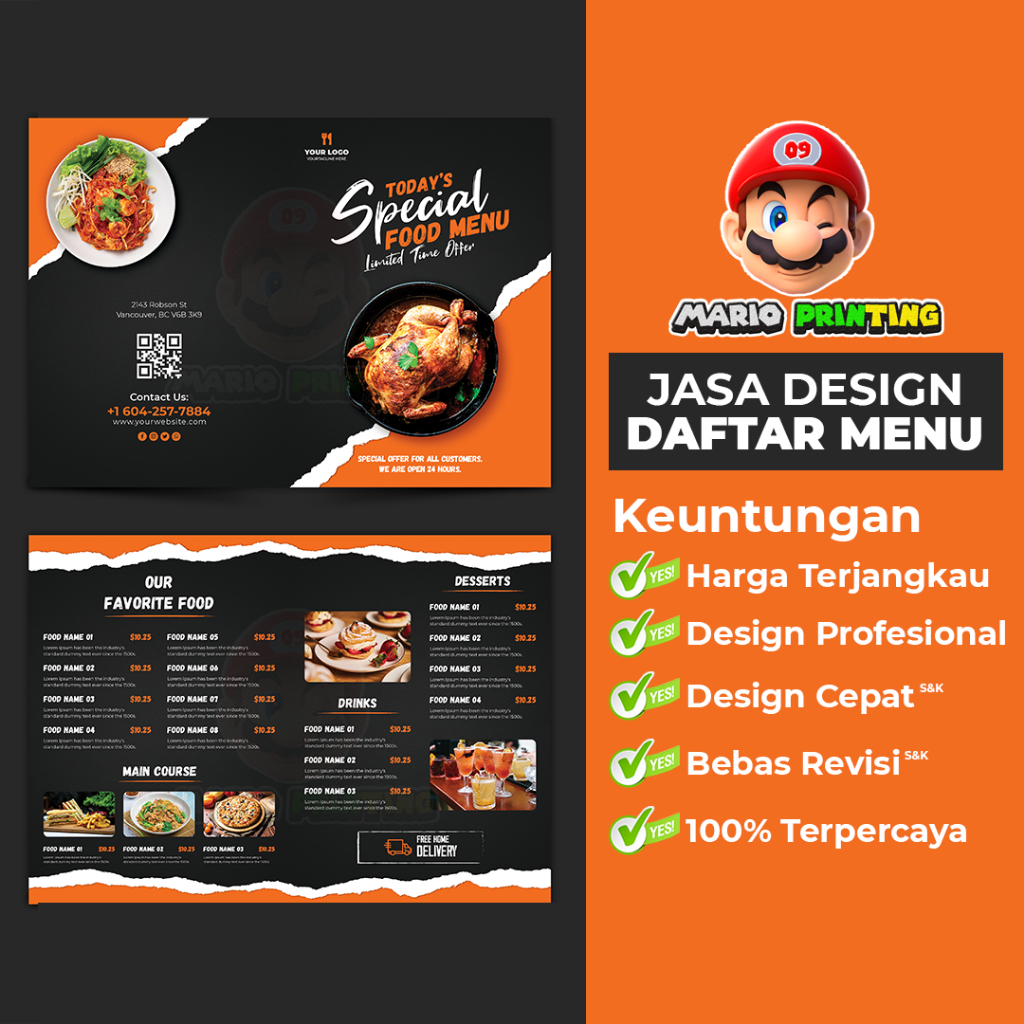 Jual Jasa Desain Menu | Daftar Menu | Desain Menu Makanan | Desain Menu ...