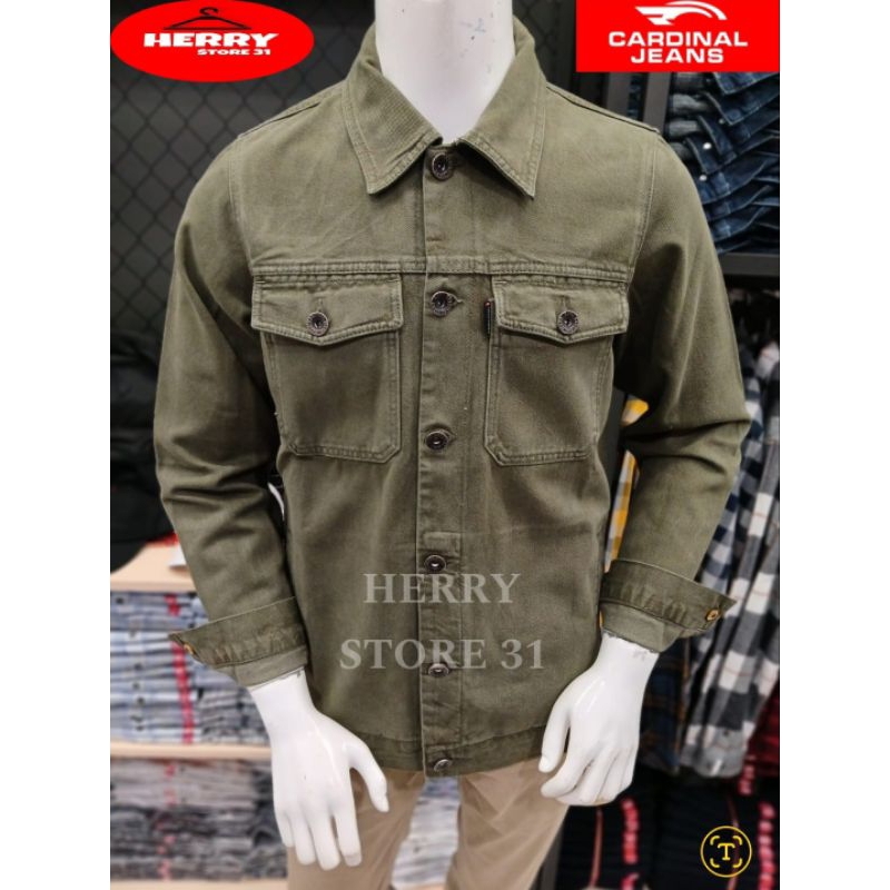 Jual JACKET DENIM CARDINAL JEANS TERBARU WARNA HIJAU | Shopee Indonesia