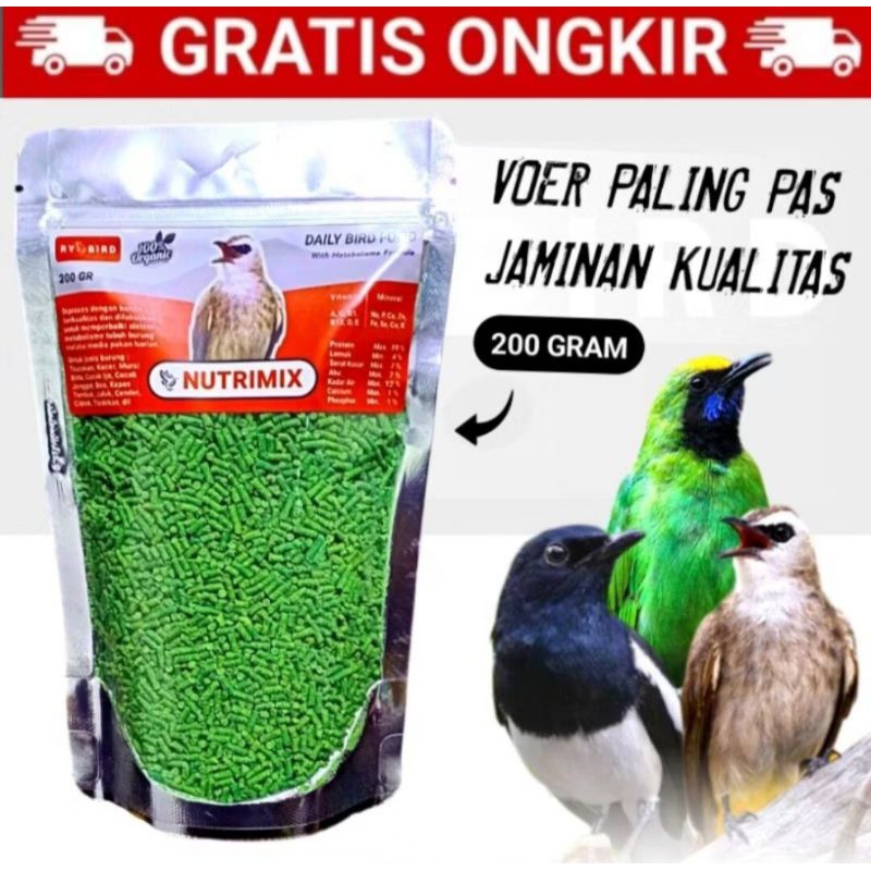 Jual NUTRIMIX VOER Pakan Burung Murai Kacer Trucuk Jalak | Shopee Indonesia