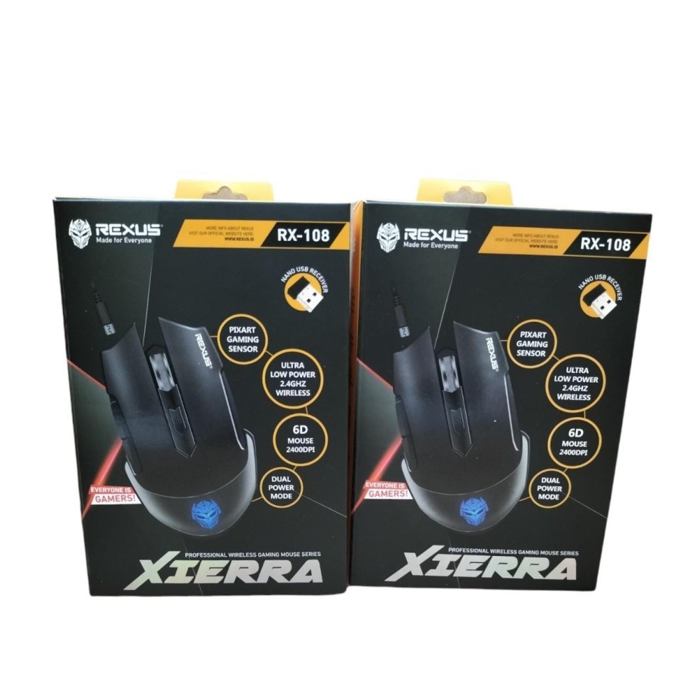 Jual Mouse Wireless Gaming Rexus RX-108 Xierra Professional | Shopee ...