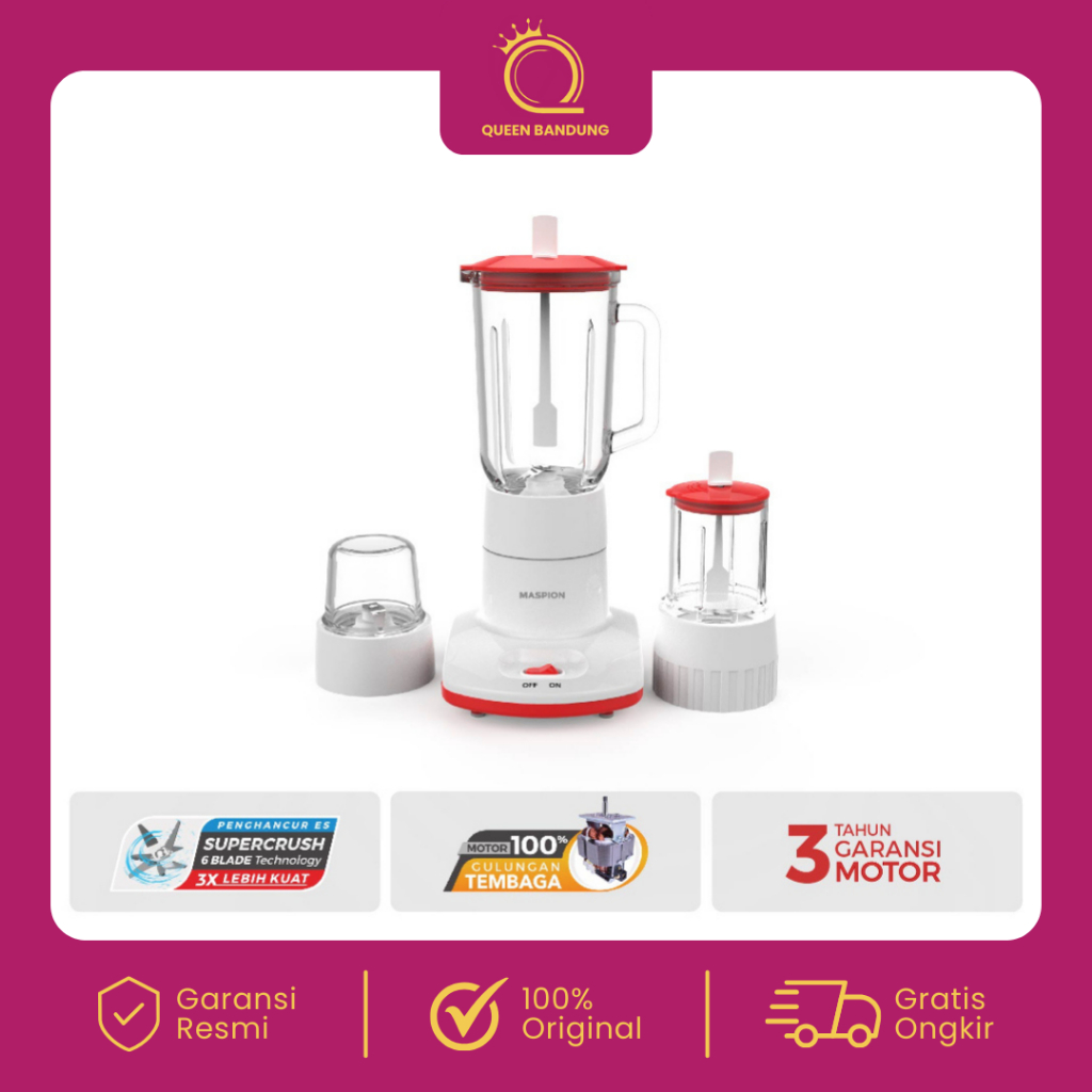 Jual MASPION Blender MT-1213 Blender 3in1 Pelumat Buah Sayur dan Bumbu ...