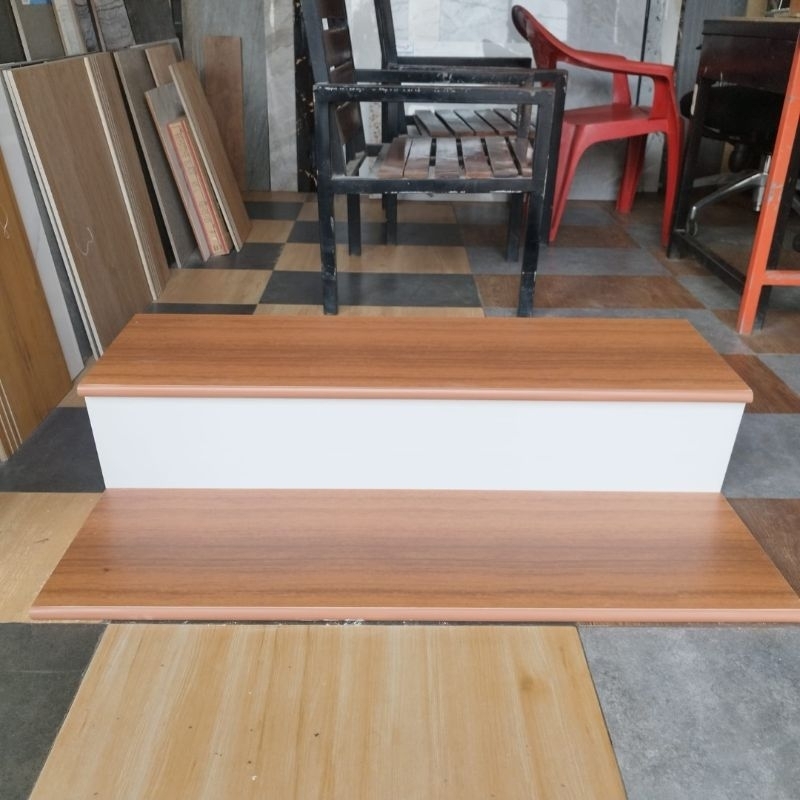 Jual Granit anak tangga double bevel kombinasi motif kayu+putuh polos ...