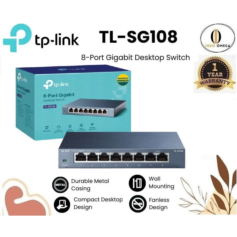 Jual TP-Link TL-SG108 8-Port 10/100/1000Mbps Desktop Switch | Shopee Indonesia