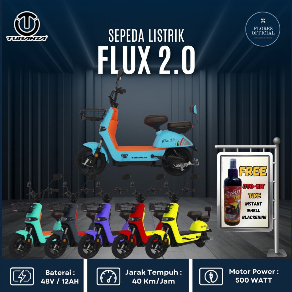 Jual SEPEDA LISTRIK TURANZA FLUXX 2.0 GARANSI RESMI BY TURANZA | Shopee ...