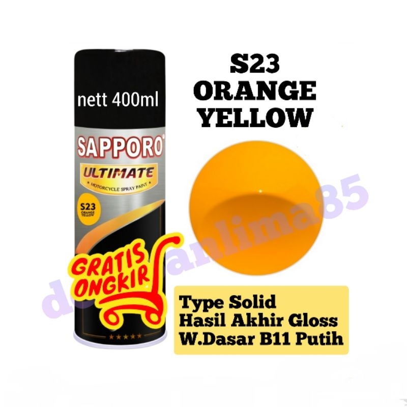 Jual Sapporo Ultimate S23 Orange Yellow/cat semprot/orange yellow ...