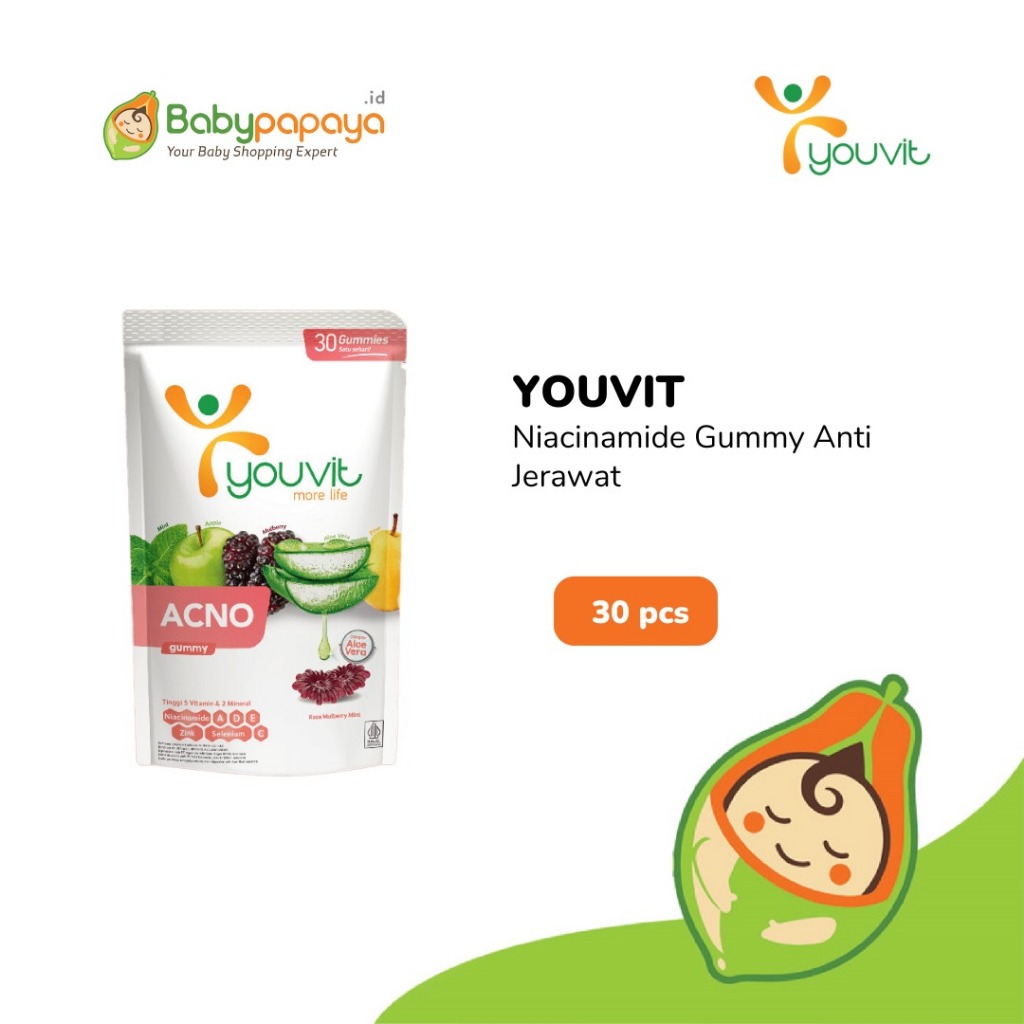 Jual Niacinamide Gummy untuk Anti Jerawat | Youvit AcNO 30 Hari dengan Vitamin A (Alternatif ...