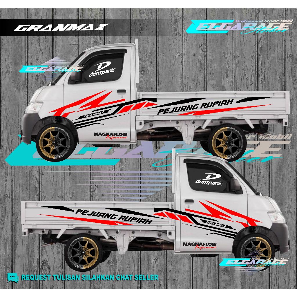 Jual Stiker mobil pickup granmax stiker pejuang rupiah cutting sticker ...