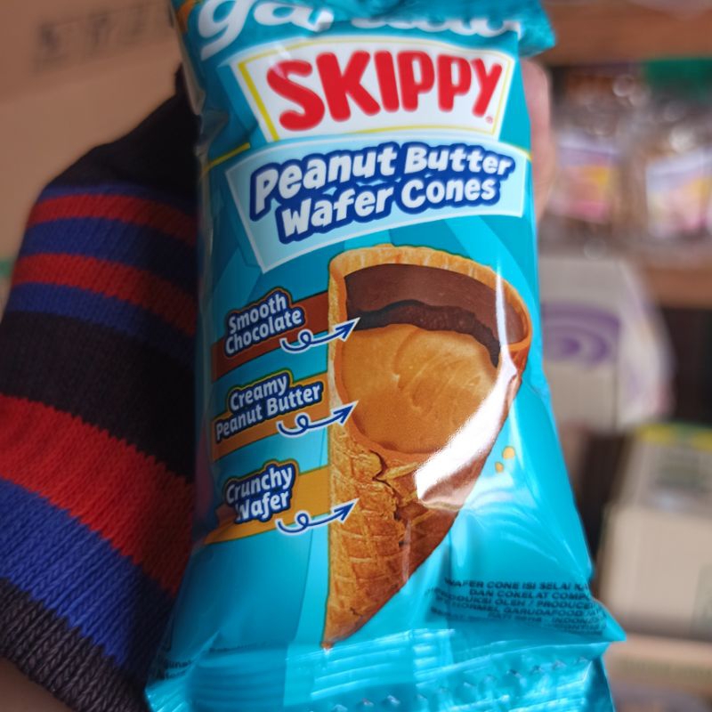 Jual Peanut Butter Wafer Cones SKIPPY Isi Selai Kacang Dan Cokelat ...