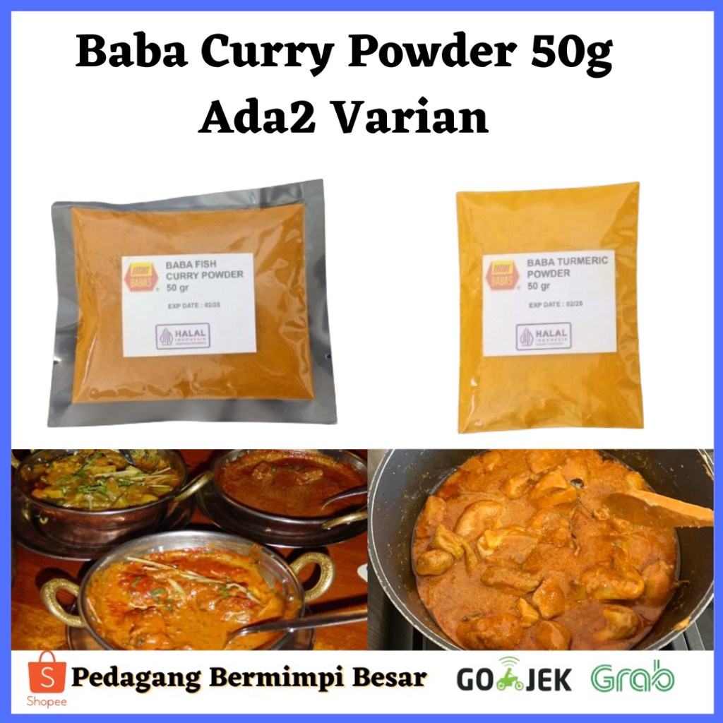 Jual Baba Curry Powder 50g Ada2 Varian / BABA'S CURRY POWDER/ Curry ...