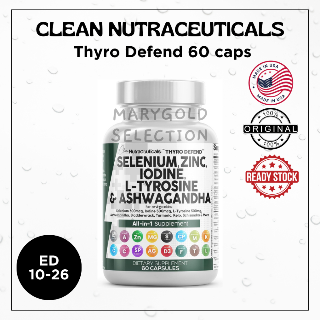 Jual Clean Nutraceuticals Thyro Defend Selenium 300mcg 60 kapsul zinc ...