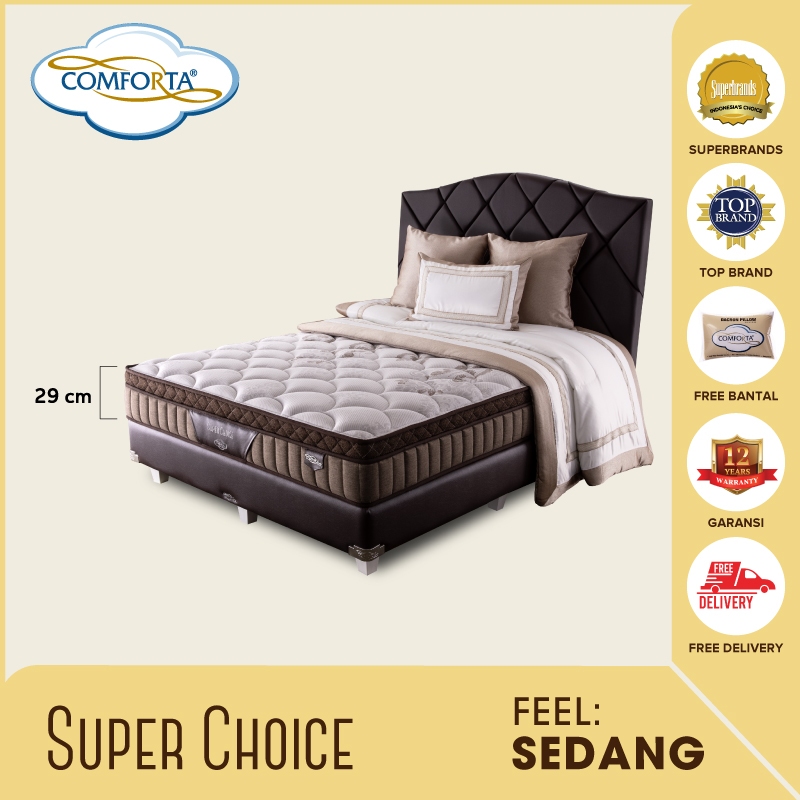 Jual COMFORTA Kasur Springbed Super Choice Fullset 160 x 200 | Shopee ...