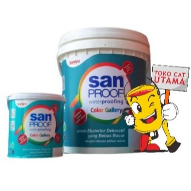 Jual Sanlex Sanproof Waterproofing Cat Tembok Anti Bocor 2,5 Ltr ...