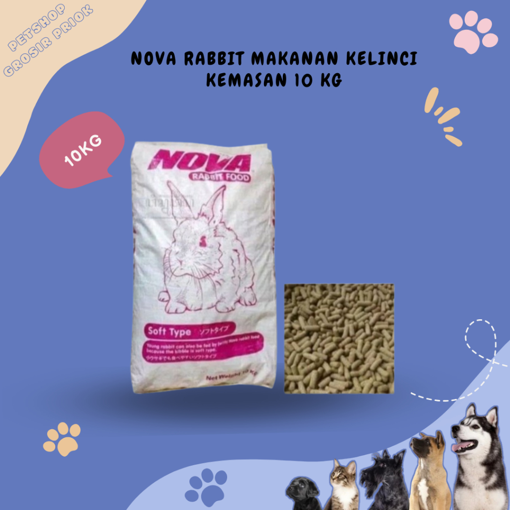 Jual NOVA RABBIT MAKANAN KELINCI KEMASAN 10 KG | Shopee Indonesia