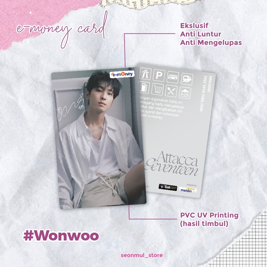 Jual READY STOCK EMONEY SEVENTEEN WONWOO ATTACCA / BRIZZI FLAZZ TAPCASH ...