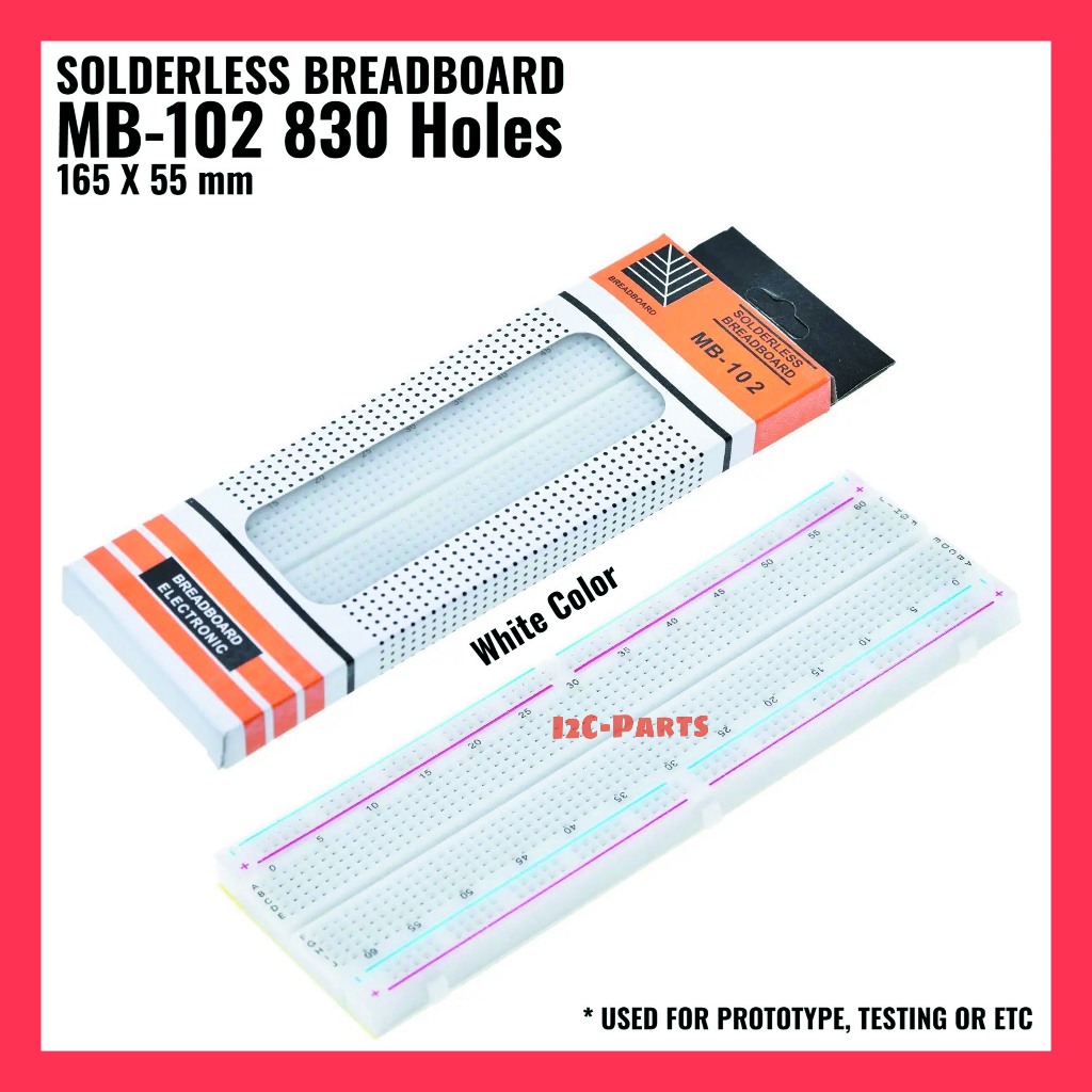 Jual Breadboard MB-102 Project Board Protoboard MB 102 830 holes Transparant | Shopee Indonesia