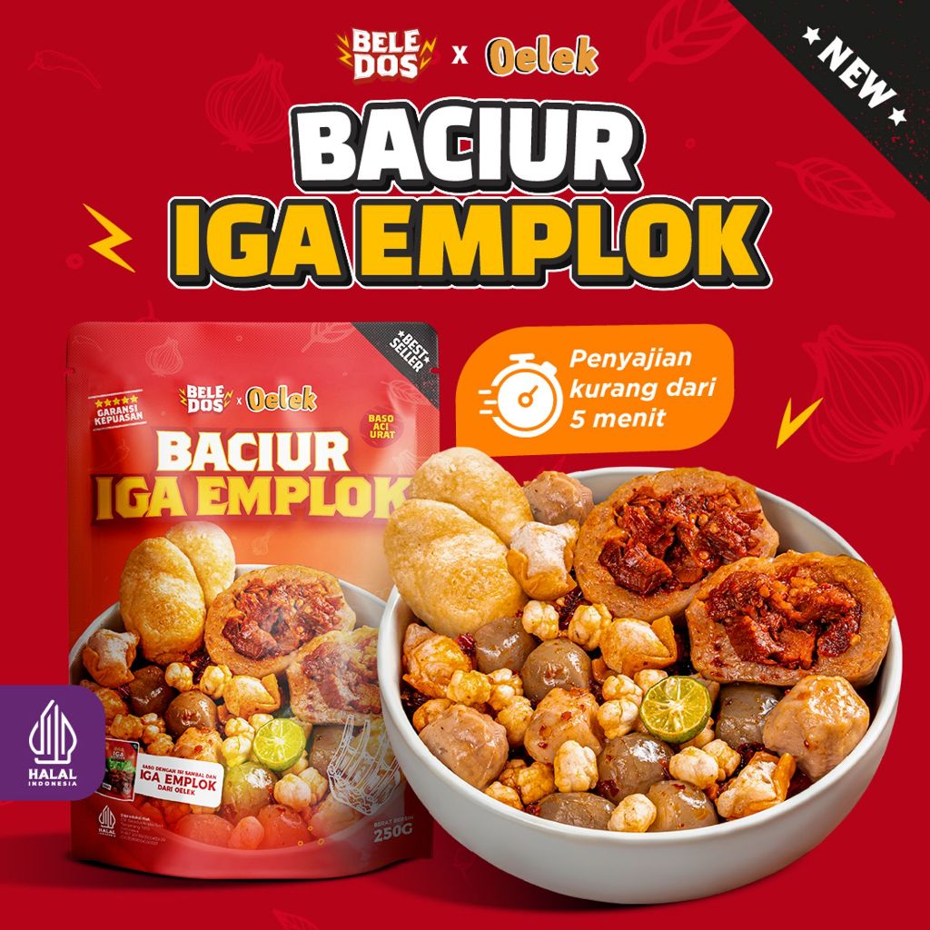 Jual Beledos Baciur Iga Emplok 250 Gram dengan Sambal Taichan | Shopee ...