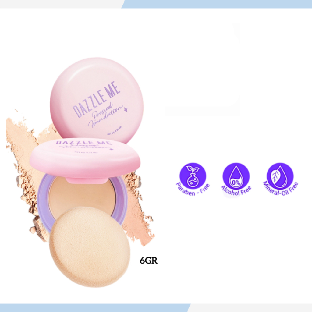 Jual Dazzle Me Muse Pressed Foundation | Long Lasting Matte Compact ...