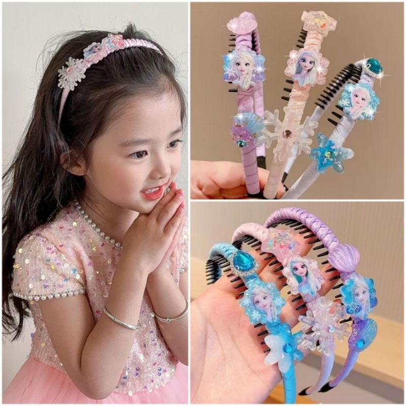Jual Bando Rambut Anak Motif Frozen Elsa Salju / Aksesoris Rambut Anak ...