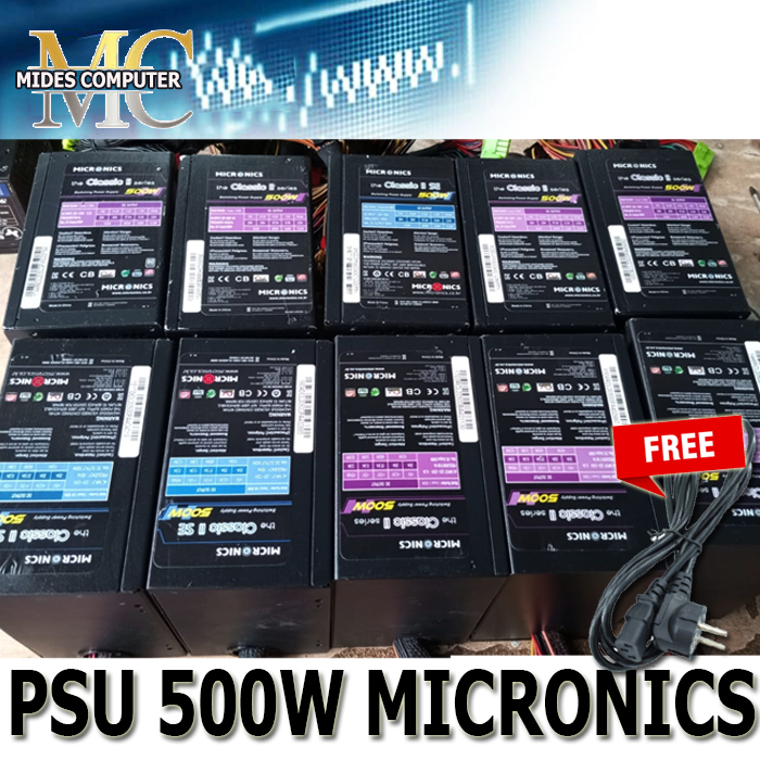Jual Power Supply PSU 500watt pc komputer 500w 2x6 Pin MICRONICS ...