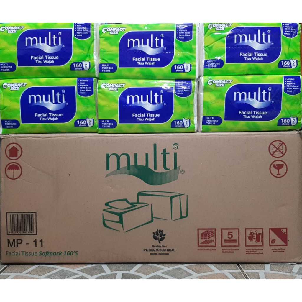 Jual 1 Karton isi 60 Pcs Tissue Facial Multi 160 Sheets x 2 Ply MP-11 ...