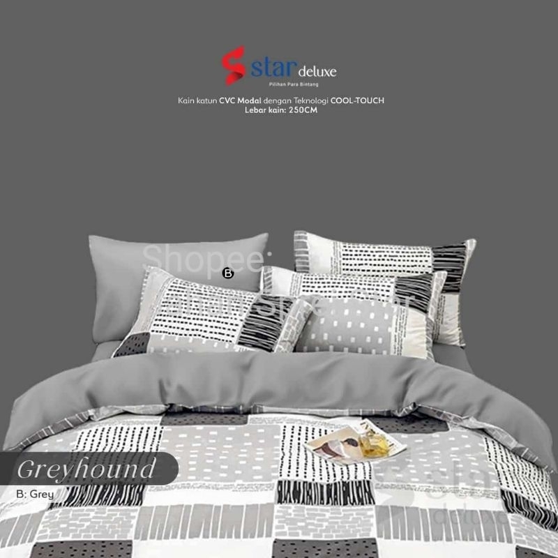 Jual Bahan Kain Sprei Star - Greyhound | Shopee Indonesia
