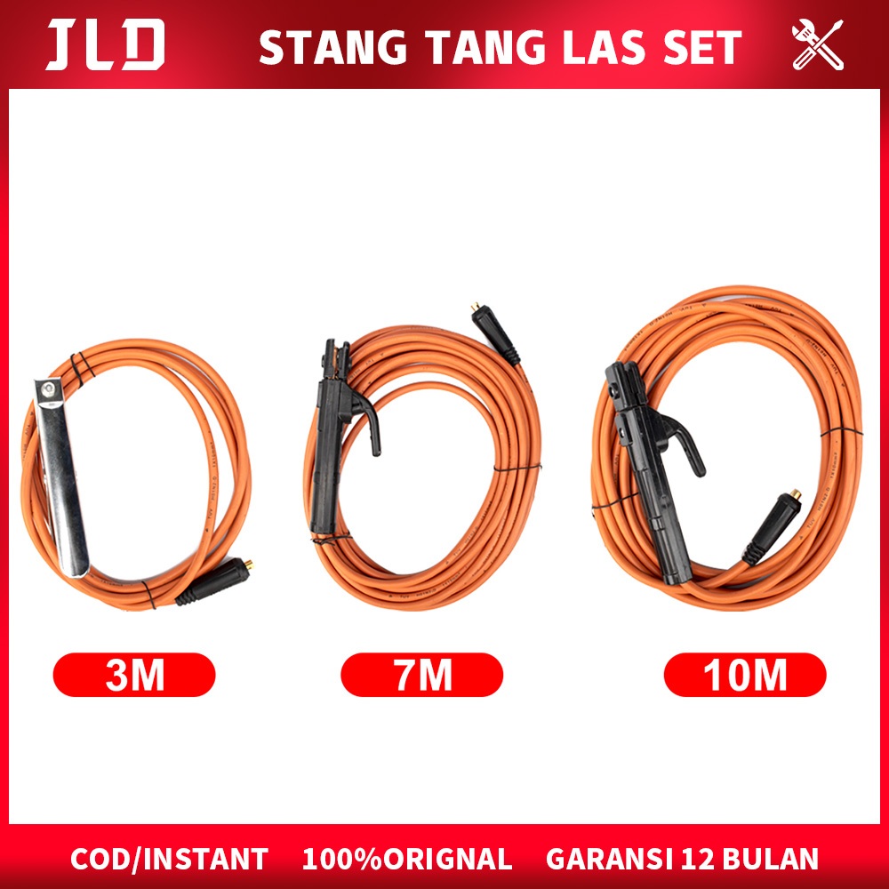 Jual JLD Kabel las set 250A-300A /3-7-10M/10mm² kawat tembagatang las ...