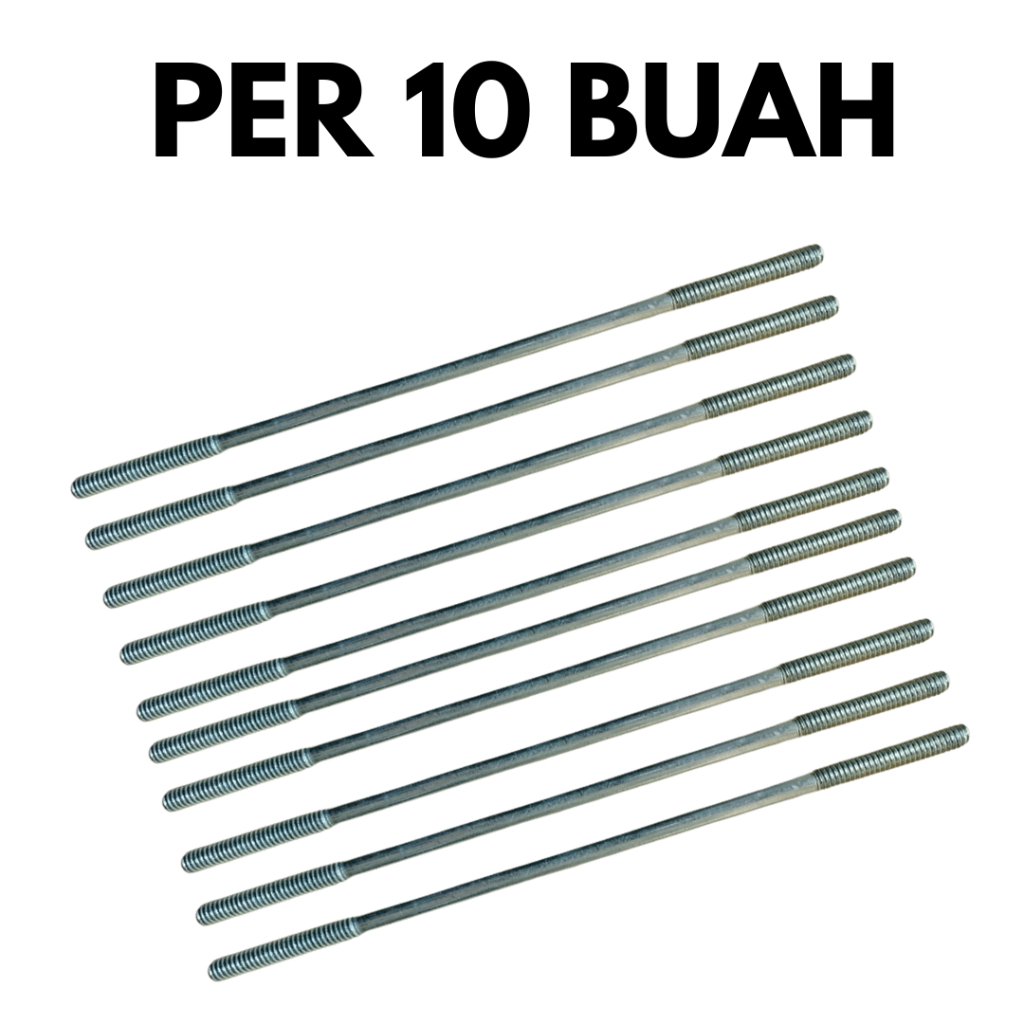 Jual Per 10 buah Hak Seng Pancing Drat 2 Sisi 1/4 inch x 20 cm Baut ...