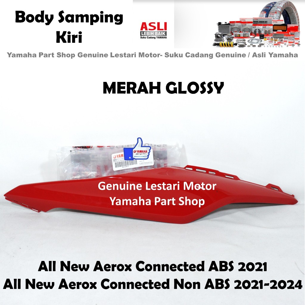 Jual Bodi Body Samping Kiri Merah Glossy All New Aerox Connected ABS ...