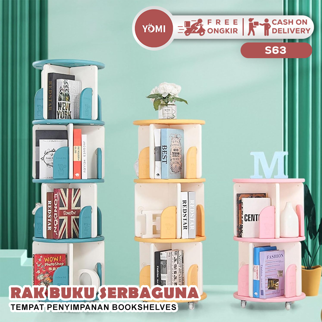 Jual YOMI- Putar Rak Buku Anak S63/ Rak Buku Serbaguna Tempat ...